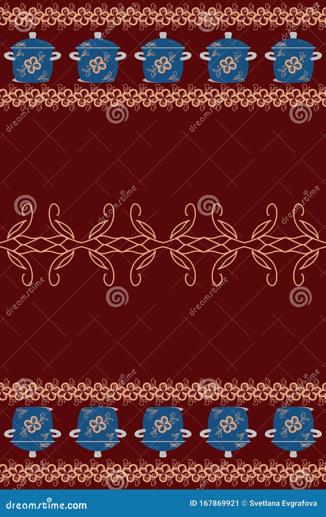 Series Seamless Rectangular Patterns. Design Kitchen Textiles, Napkin ...