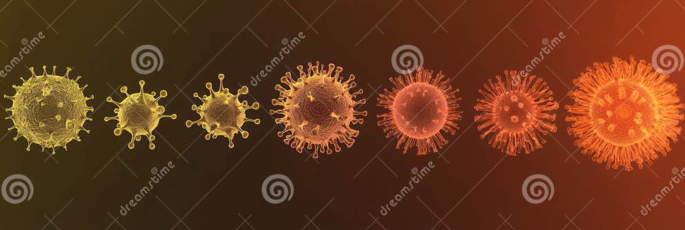 Progression of Virus Forms Illustrating Development from Basic ...