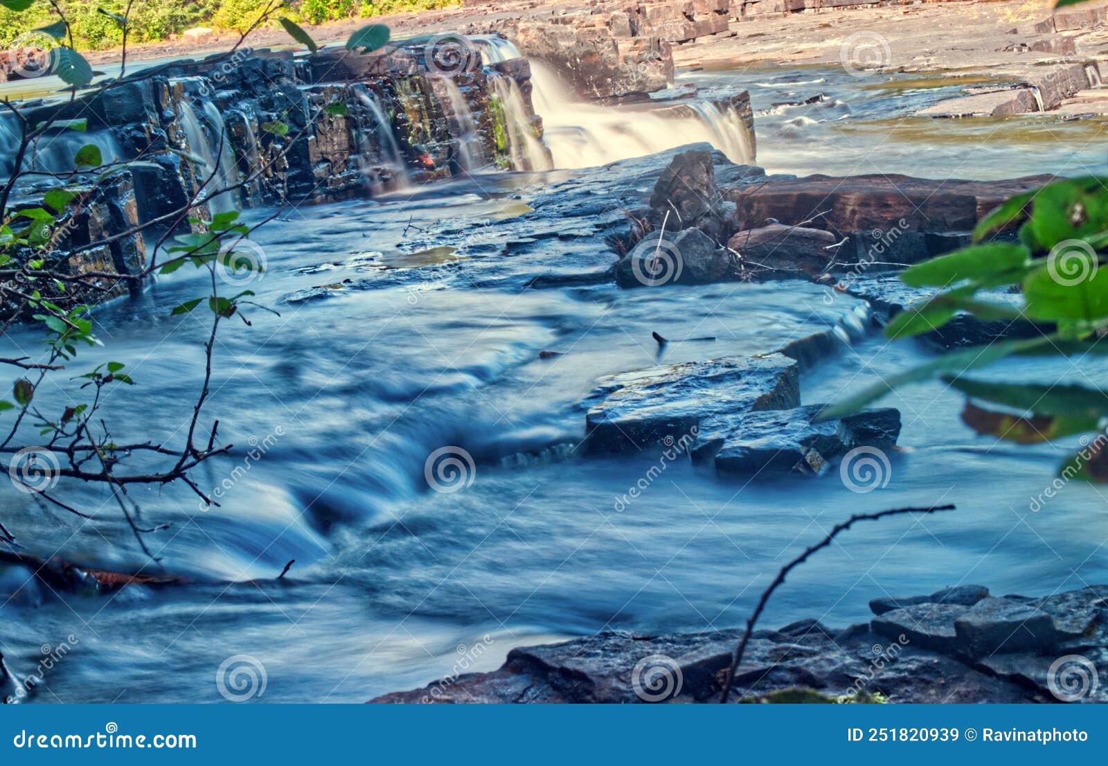 A Series of Small Falls Over the Rocks - Trowbridge Falls, Thunder Bay ...
