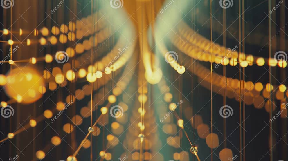 A Series of Suspended Strings Each One Vibrating at a Specific ...