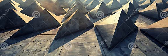 A Series of Triangular Shadows Cast upon One Another Resembling a ...