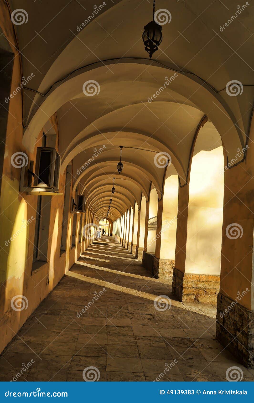 A series of vaulted arches stock image. Image of aisle - 49139383
