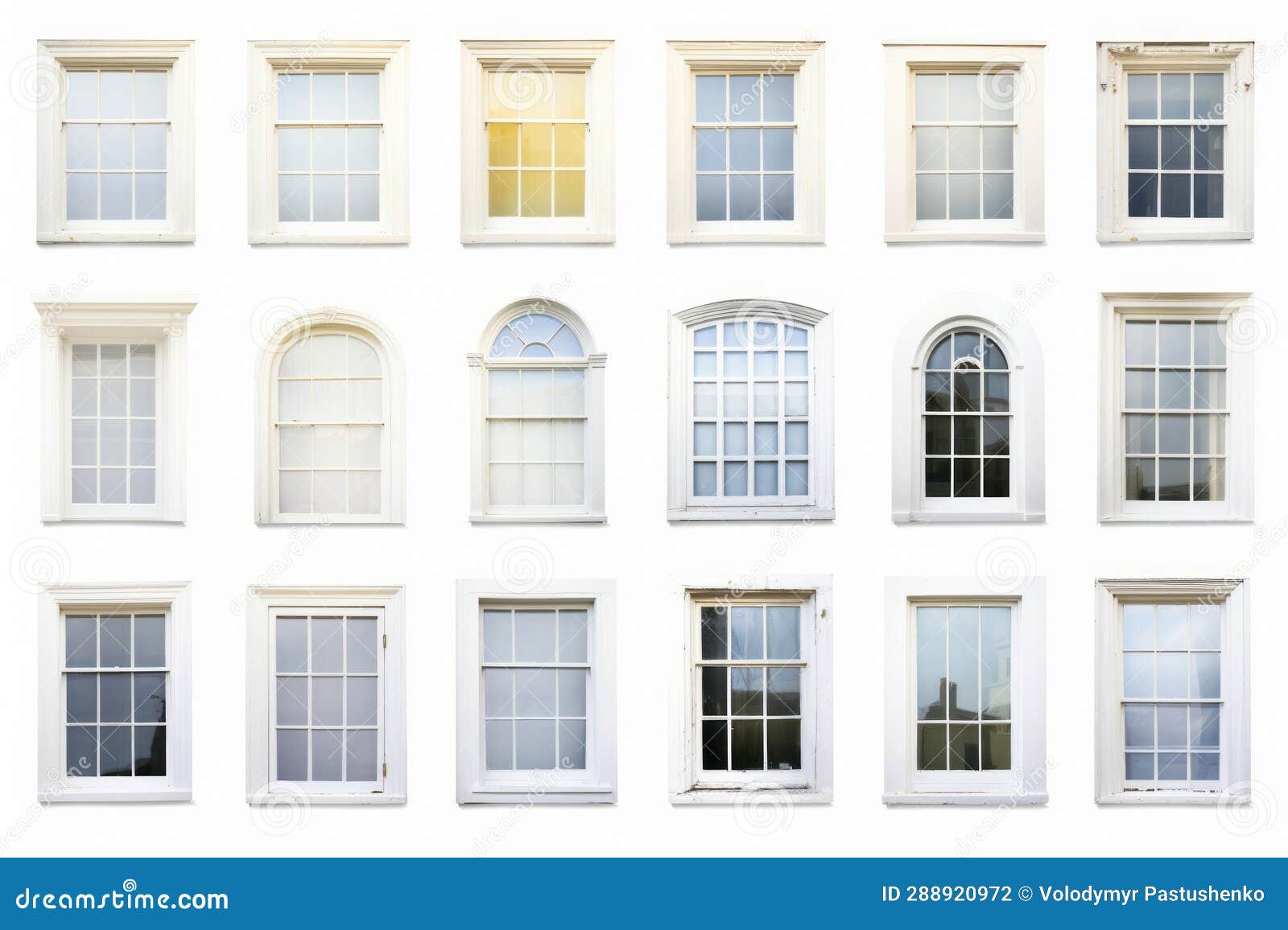 Series of Windows with Different Types of Windows on Them, All of Which ...