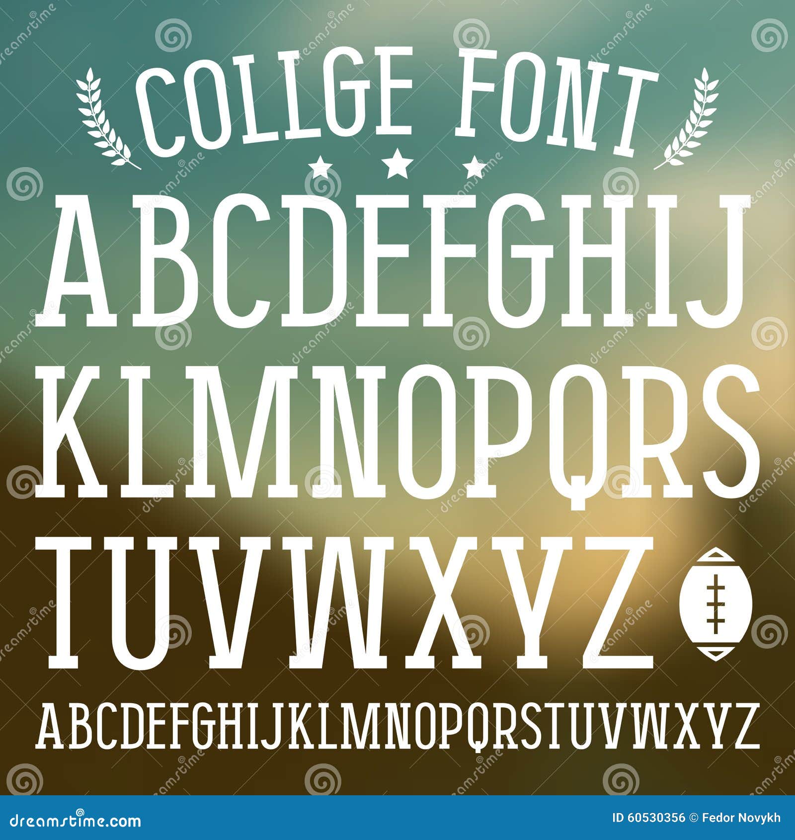 Serif Font in College Style Stock Vector - Illustration of hipster ...