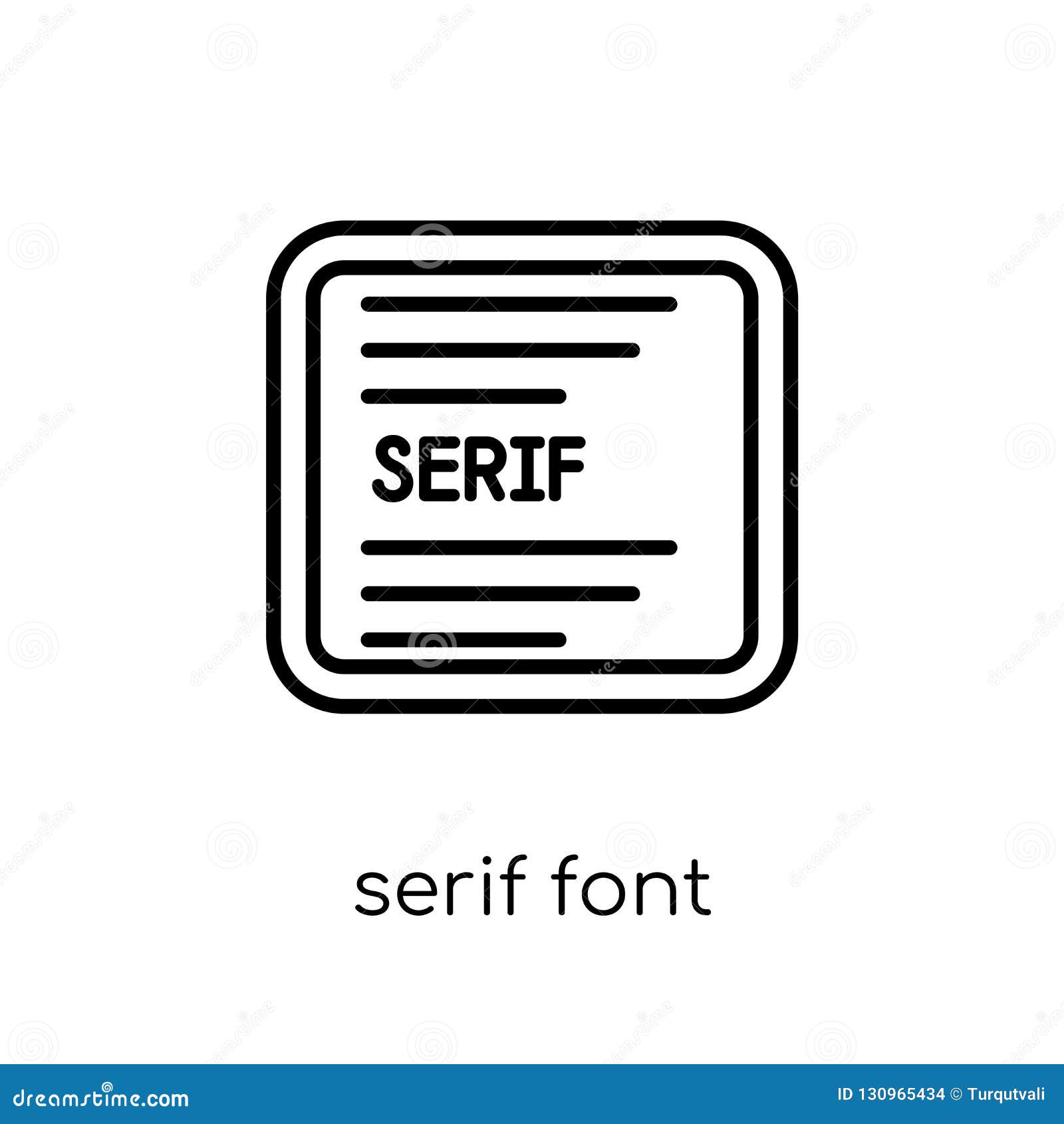 Serif Font Icon. Trendy Modern Flat Linear Vector Serif Font Icon on ...