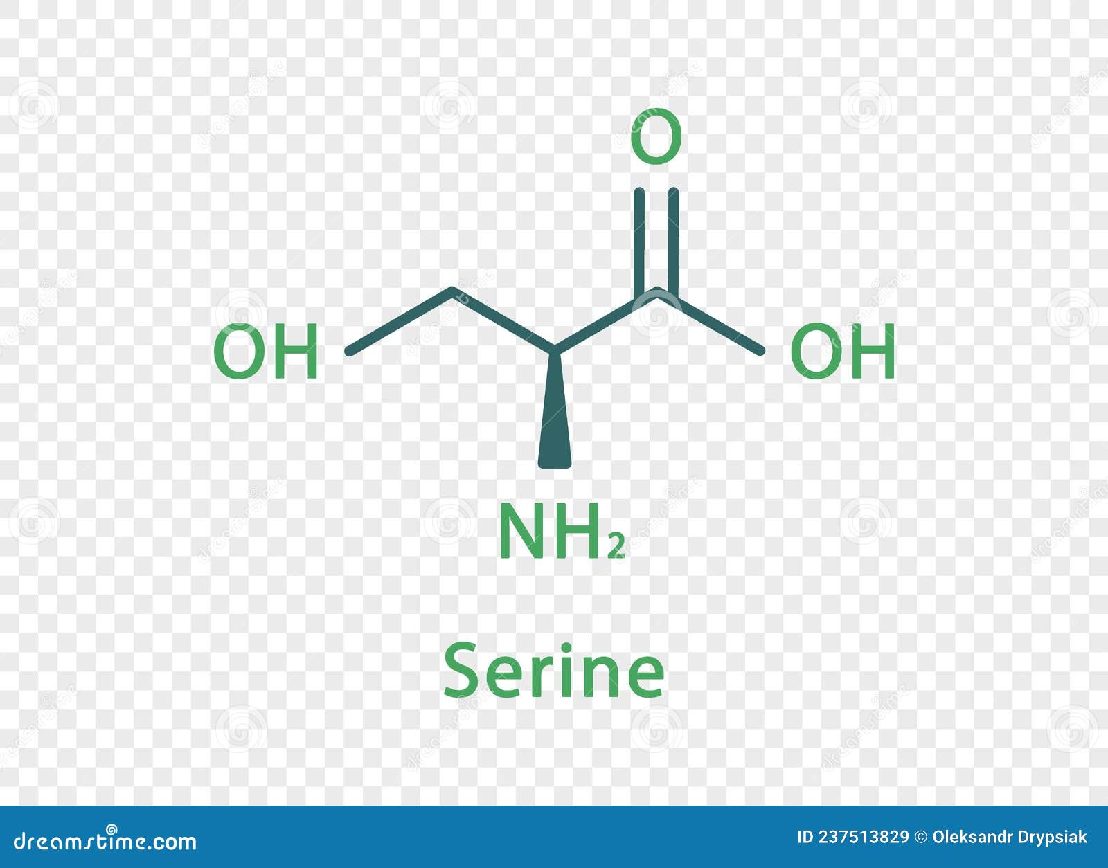 Serine Chemical Formula. Serine Structural Chemical Formula Isolated on ...
