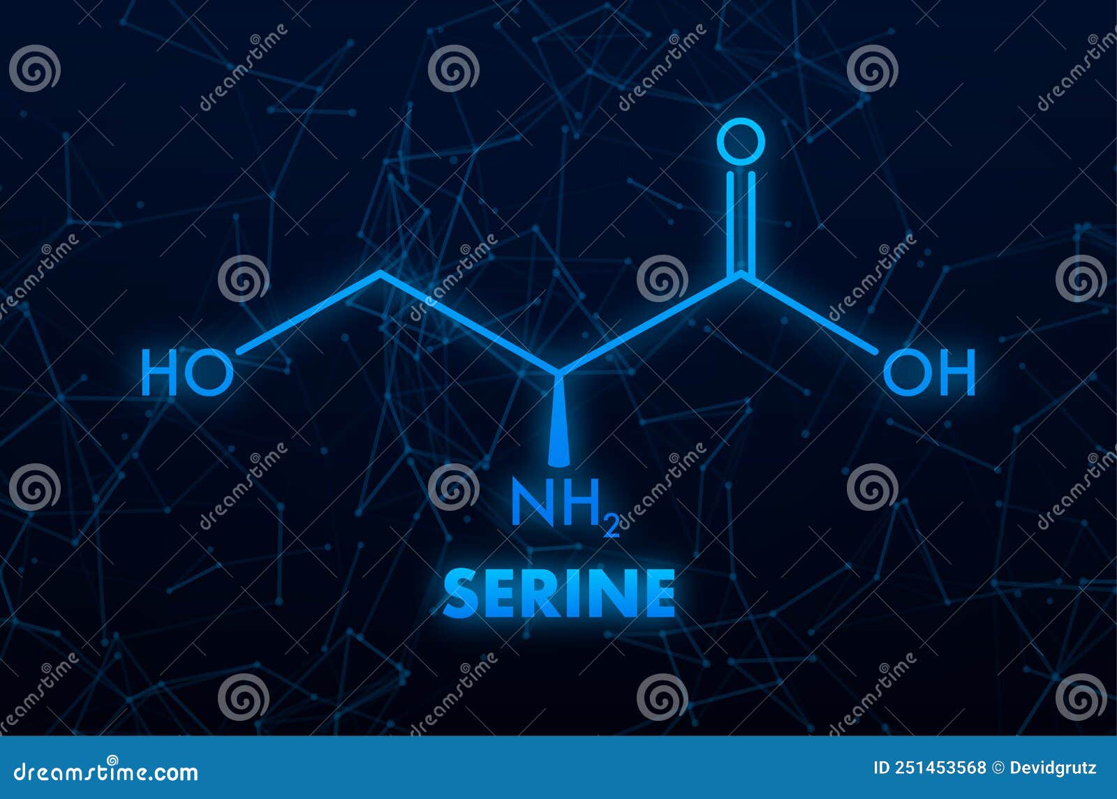 Serine Formula. Serine or L-serine, Ser, S, Amino Acid Molecule. Stock ...