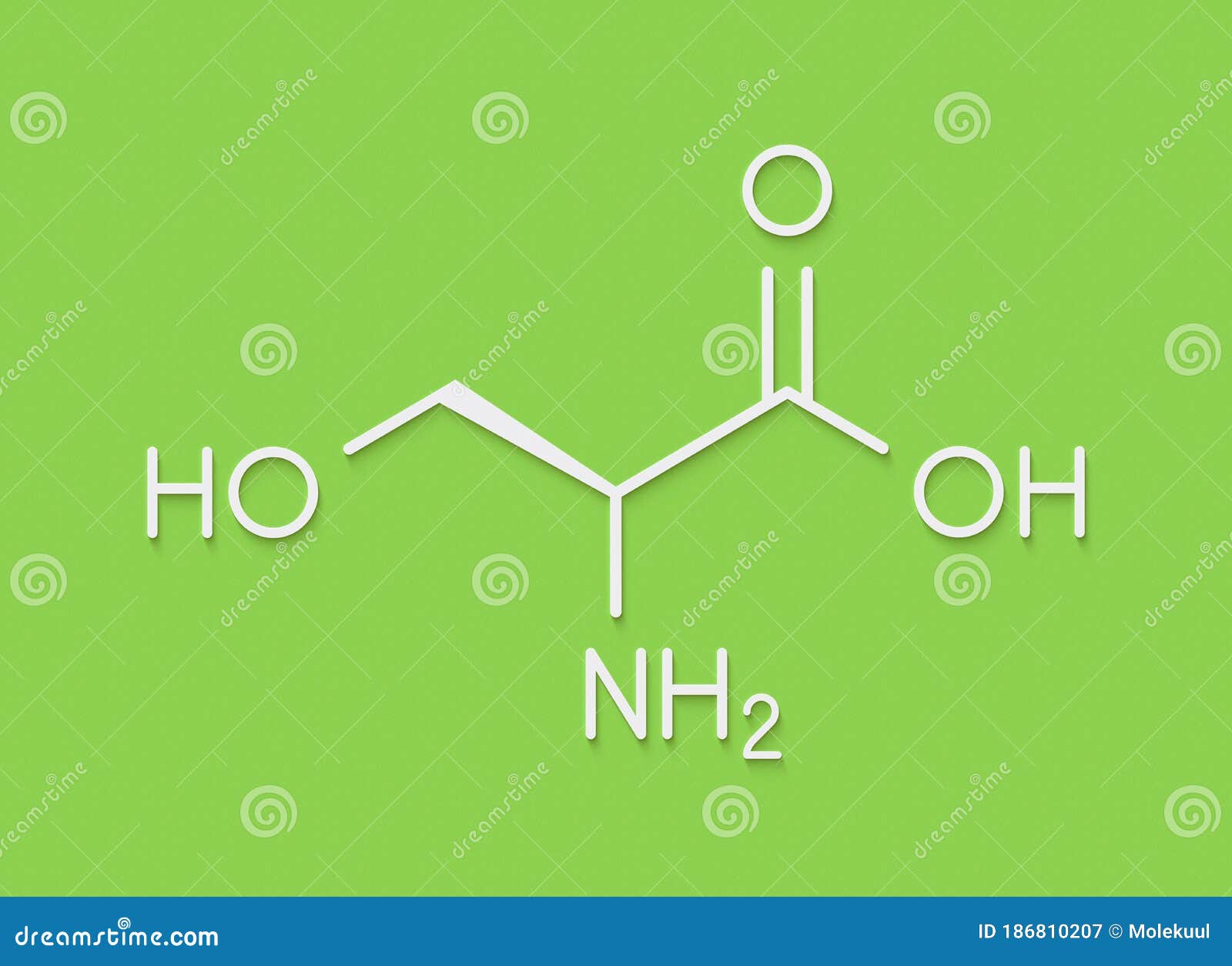 Serine L-serine, Ser, S Amino Acid Molecule. Skeletal Formula. Royalty ...