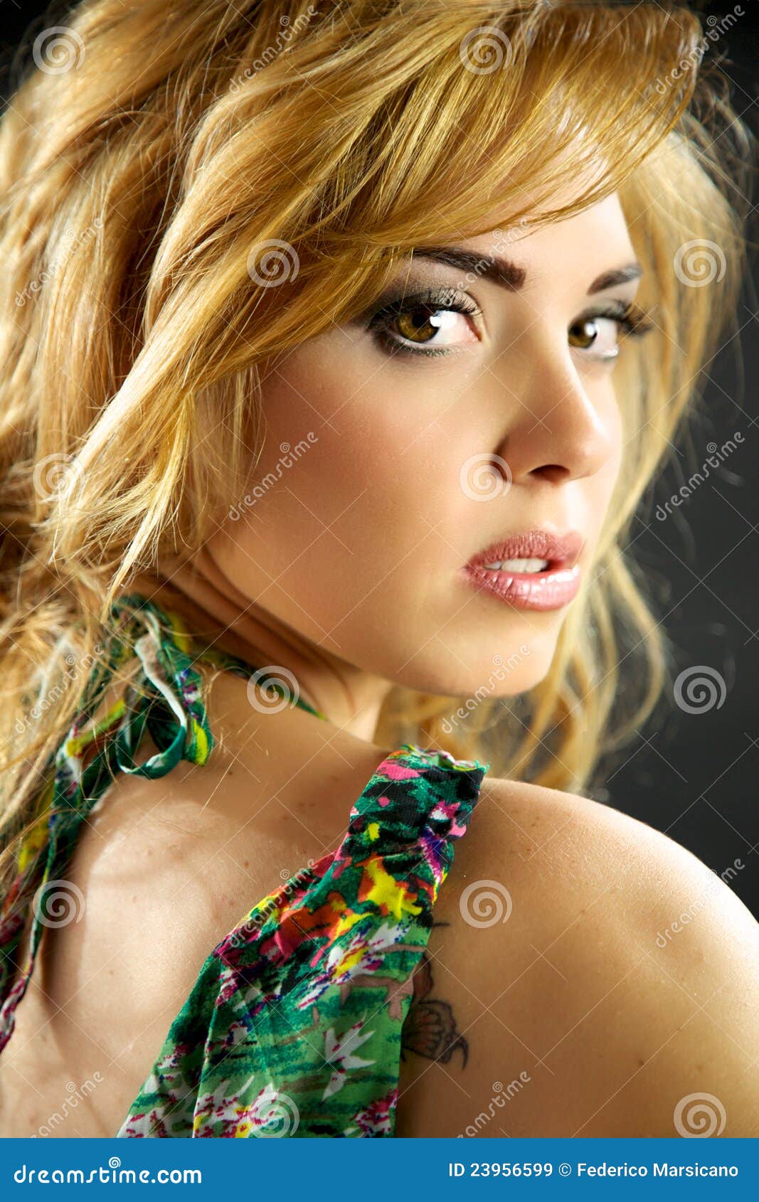 Serio Di Modello Biondo Sexy Immagine Stock - Immagine di fascino ...