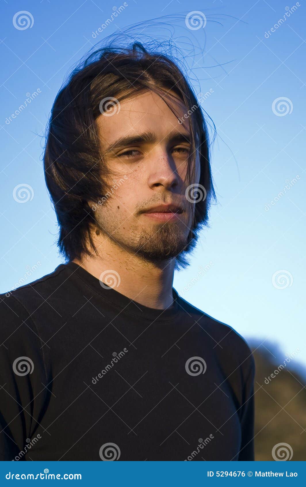 Serious stock photo. Image of headshot, comntemplative - 5294676