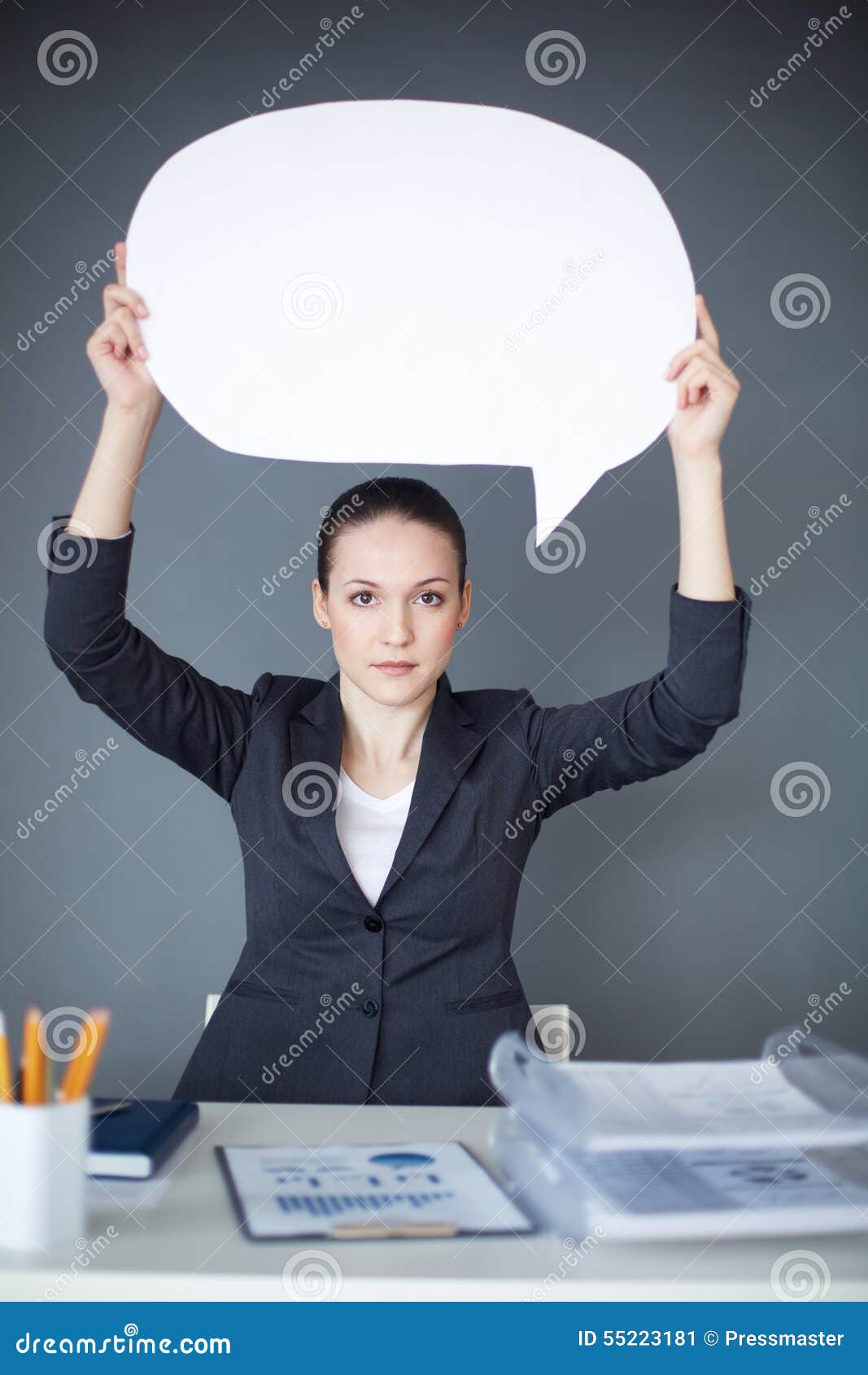 Serious announcement stock image. Image of portrait, business - 55223181