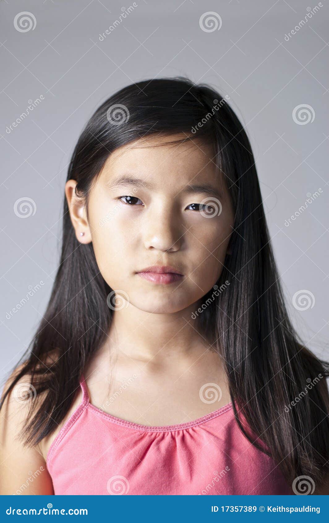 Serious Asian girl stock image. Image of girl, chinese - 17357389