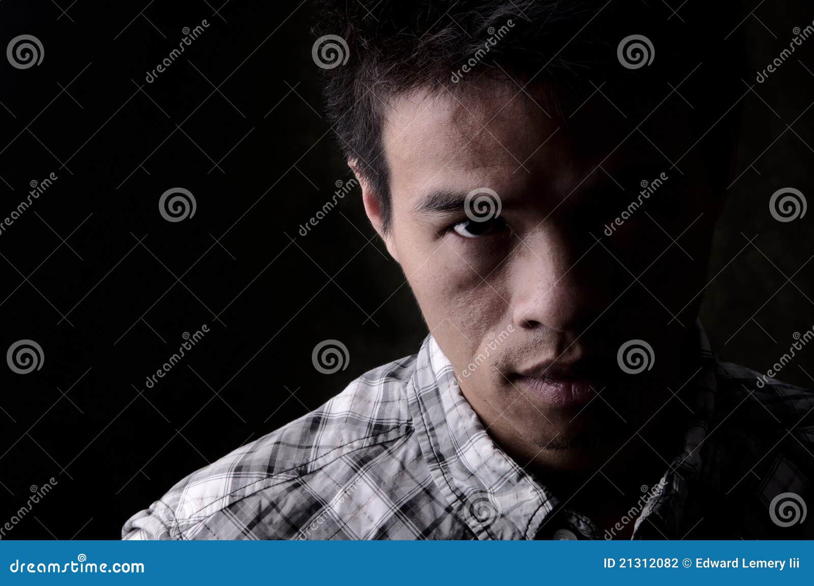 Serious Asian Man stock photo. Image of photograph, male - 21312082