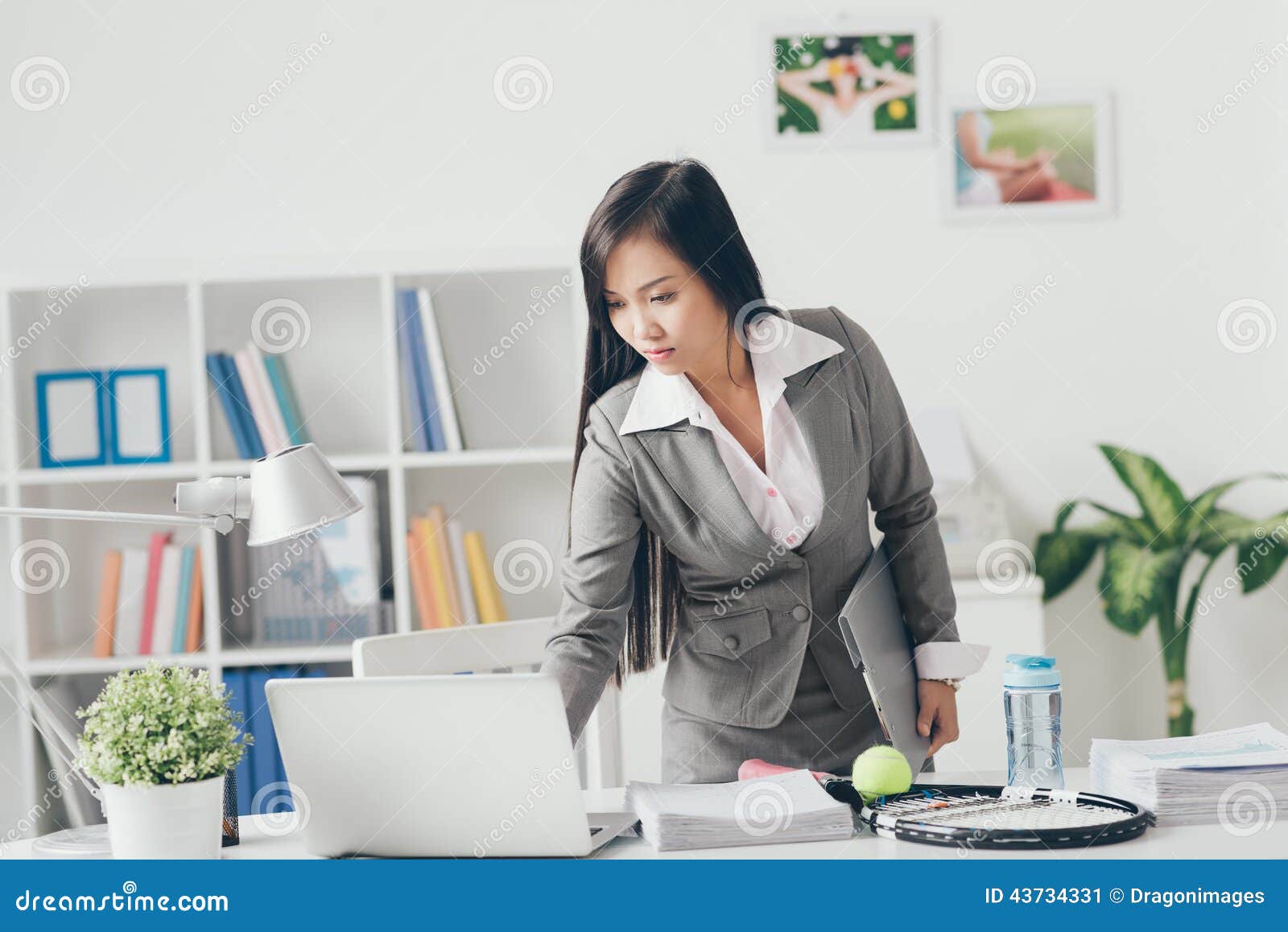 Serious Asian manager stock image. Image of concept, looking - 43734331