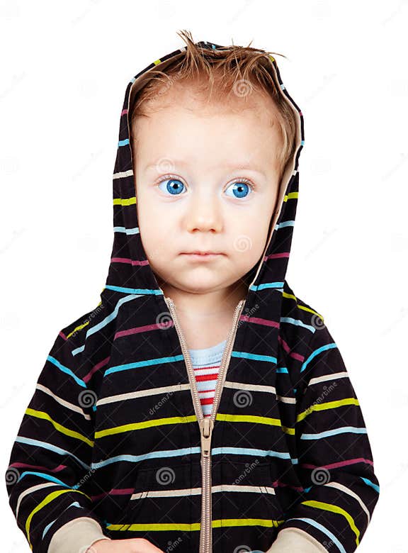 Serious baby boy stock image. Image of eyes, upset, portrait - 28965197