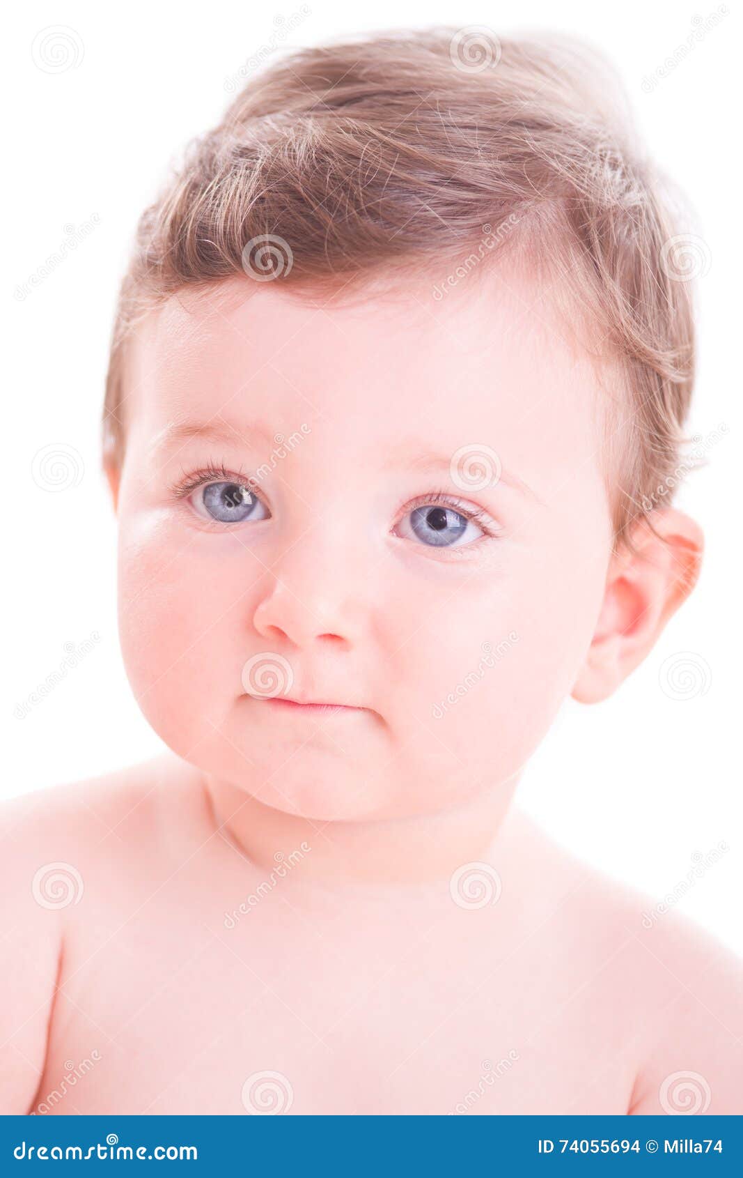 Serious baby girl. stock photo. Image of look, birth - 74055694