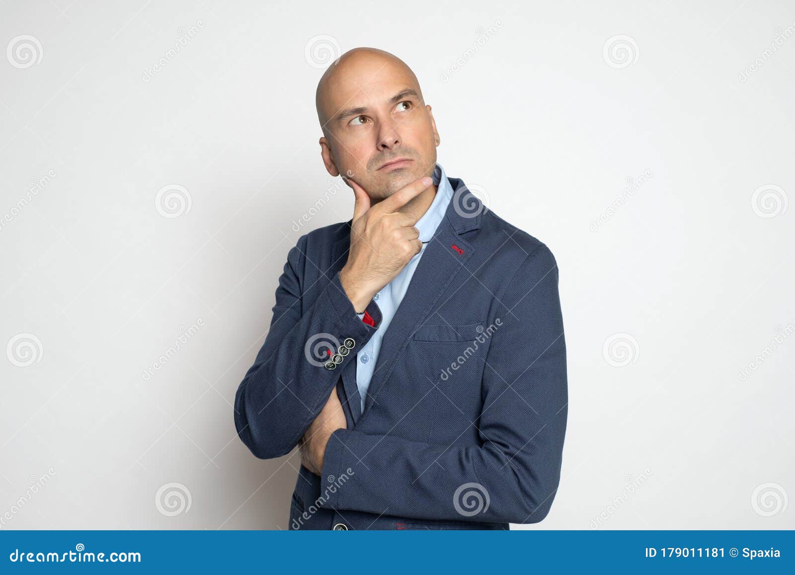 Serious Bald Man Thinking Royalty-Free Stock Photo | CartoonDealer.com ...