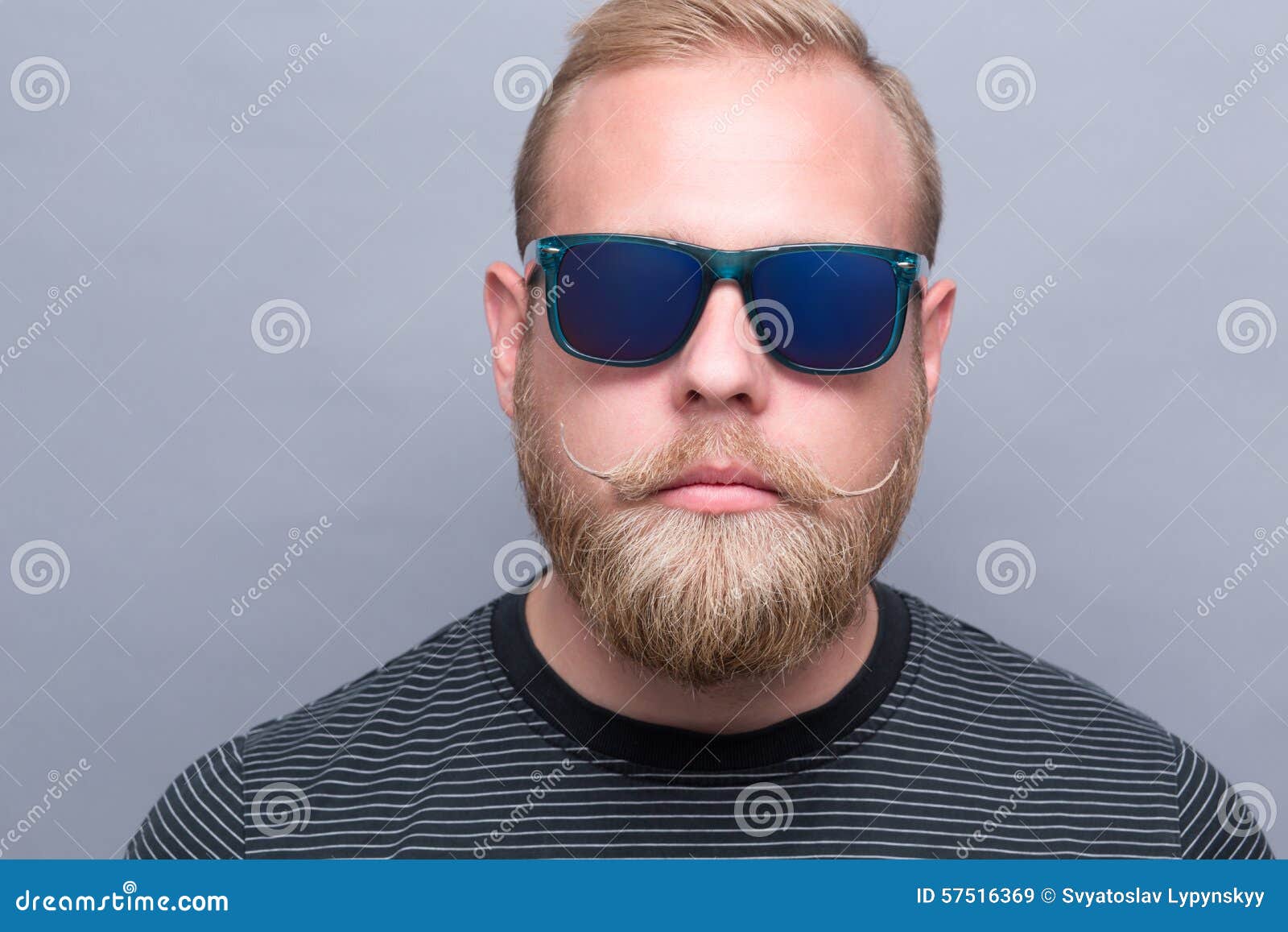Serious Bearded Man In Sunglasses Stock Image Image Of Handsome