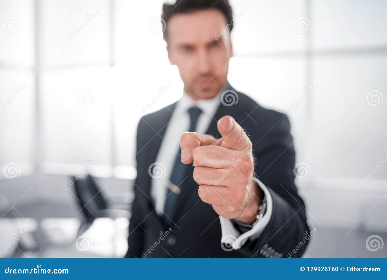 Serious Boss Pointing at You. Stock Photo - Image of occupation ...