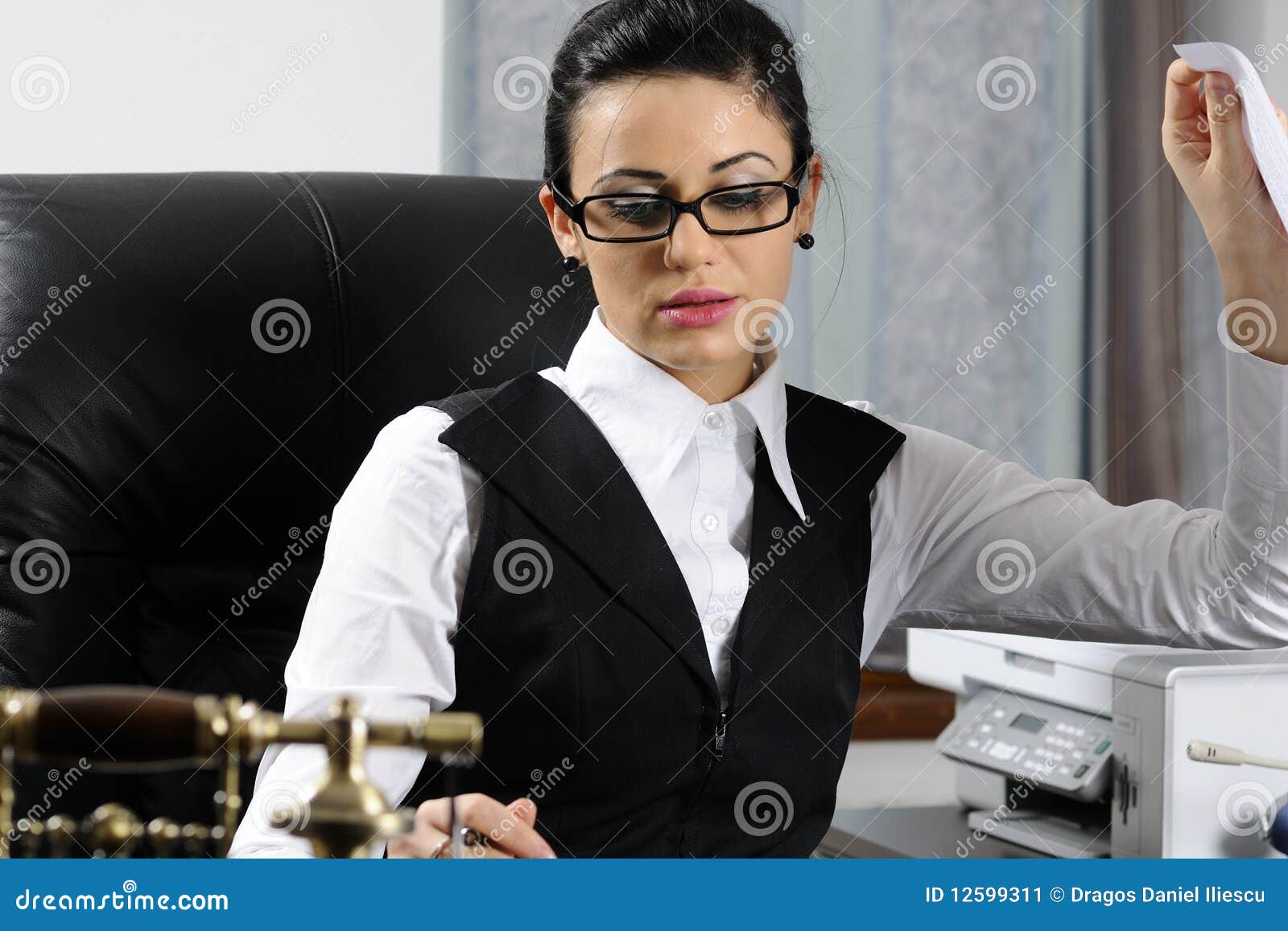Serious boss wprking stock image. Image of working, concentrating ...