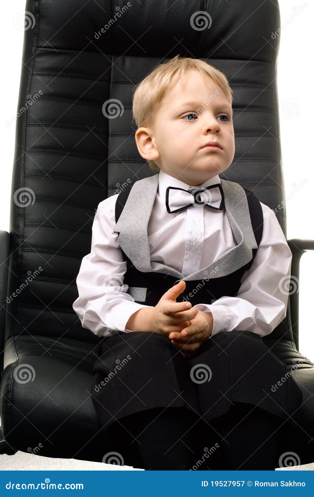 Serious boy stock image. Image of infant, sitting, boss - 19527957