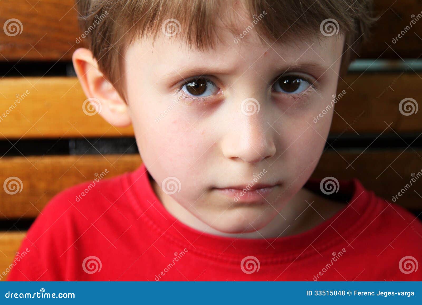 Serious boy stock photo. Image of brown, emotions, fresh - 33515048