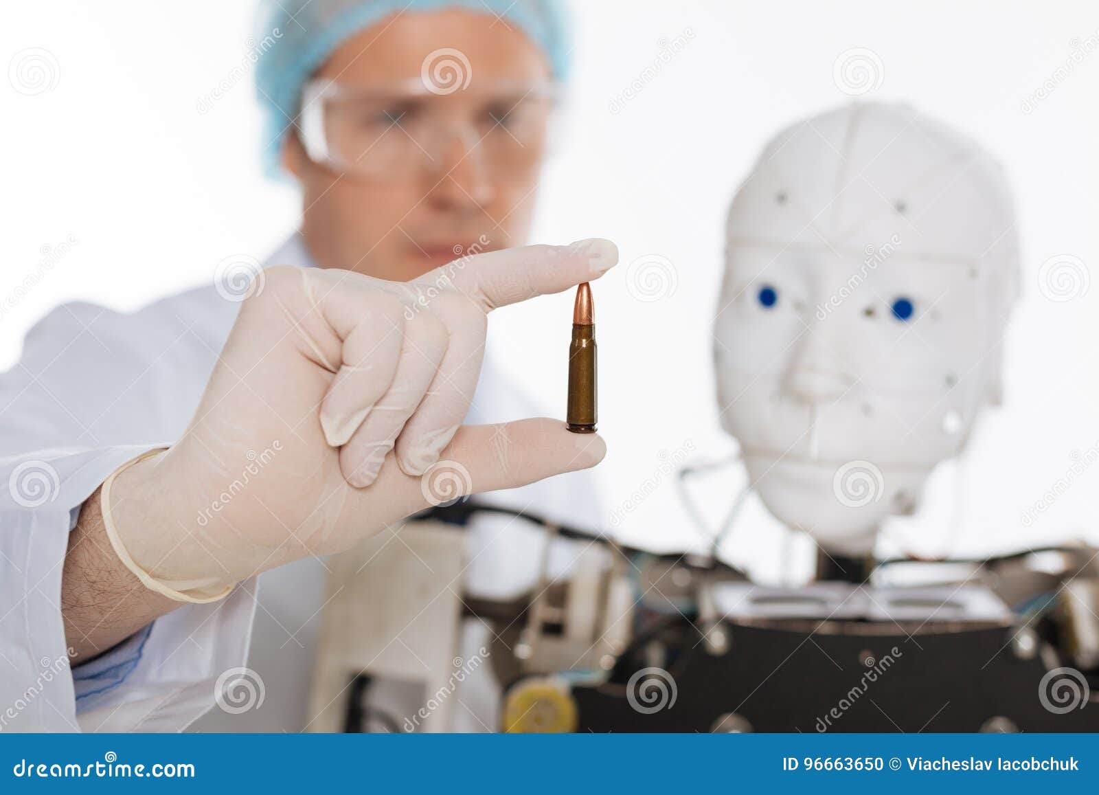 Serious Brilliant Scientist Developing Artificial Intelligence for ...