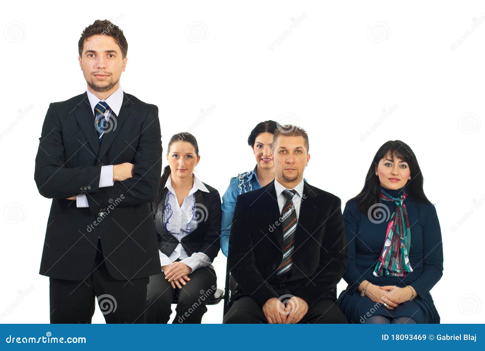 Serious Business Man in Front of Class Stock Image - Image of ...