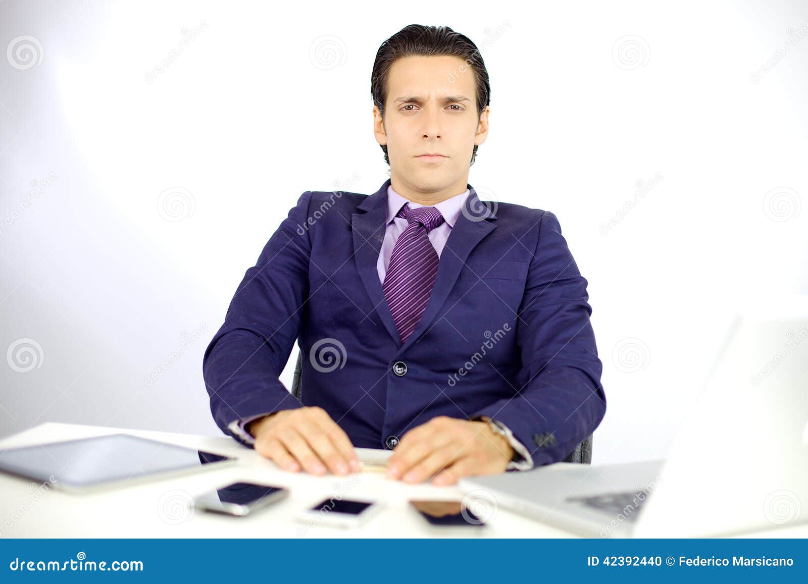 Serious Business Man Looking Stock Photo - Image of executive, happy ...