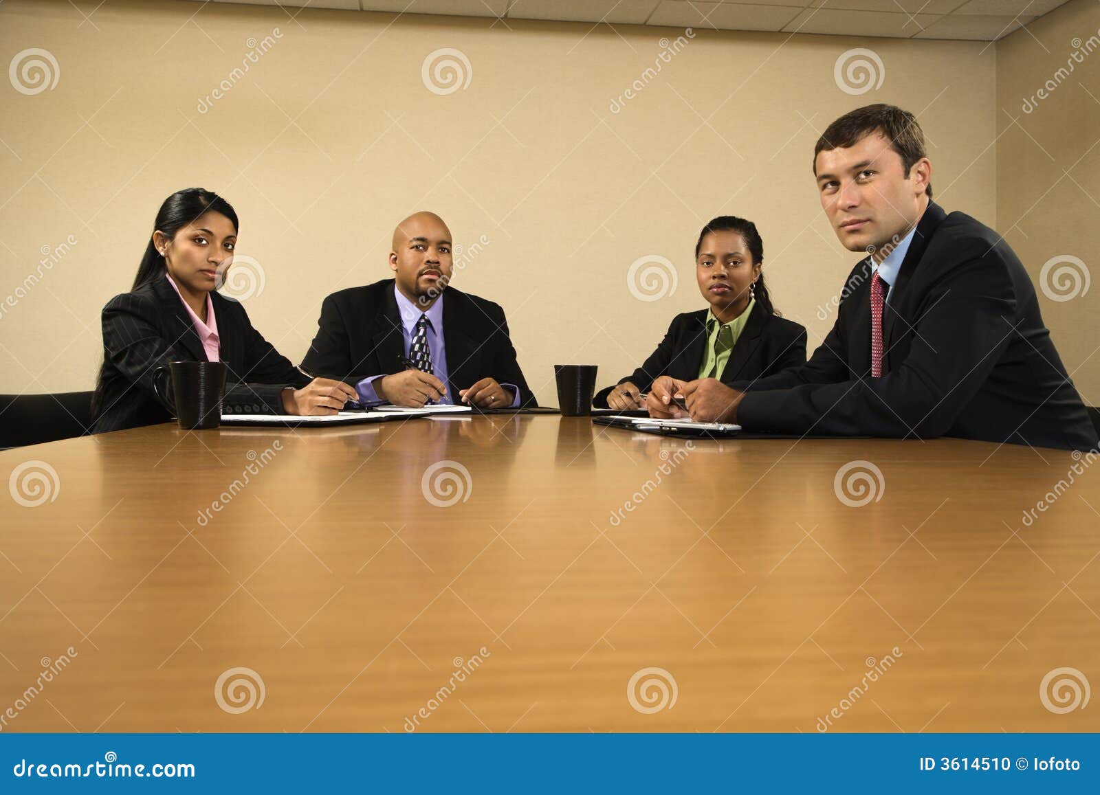Serious business meeting. stock photo. Image of african - 3614510