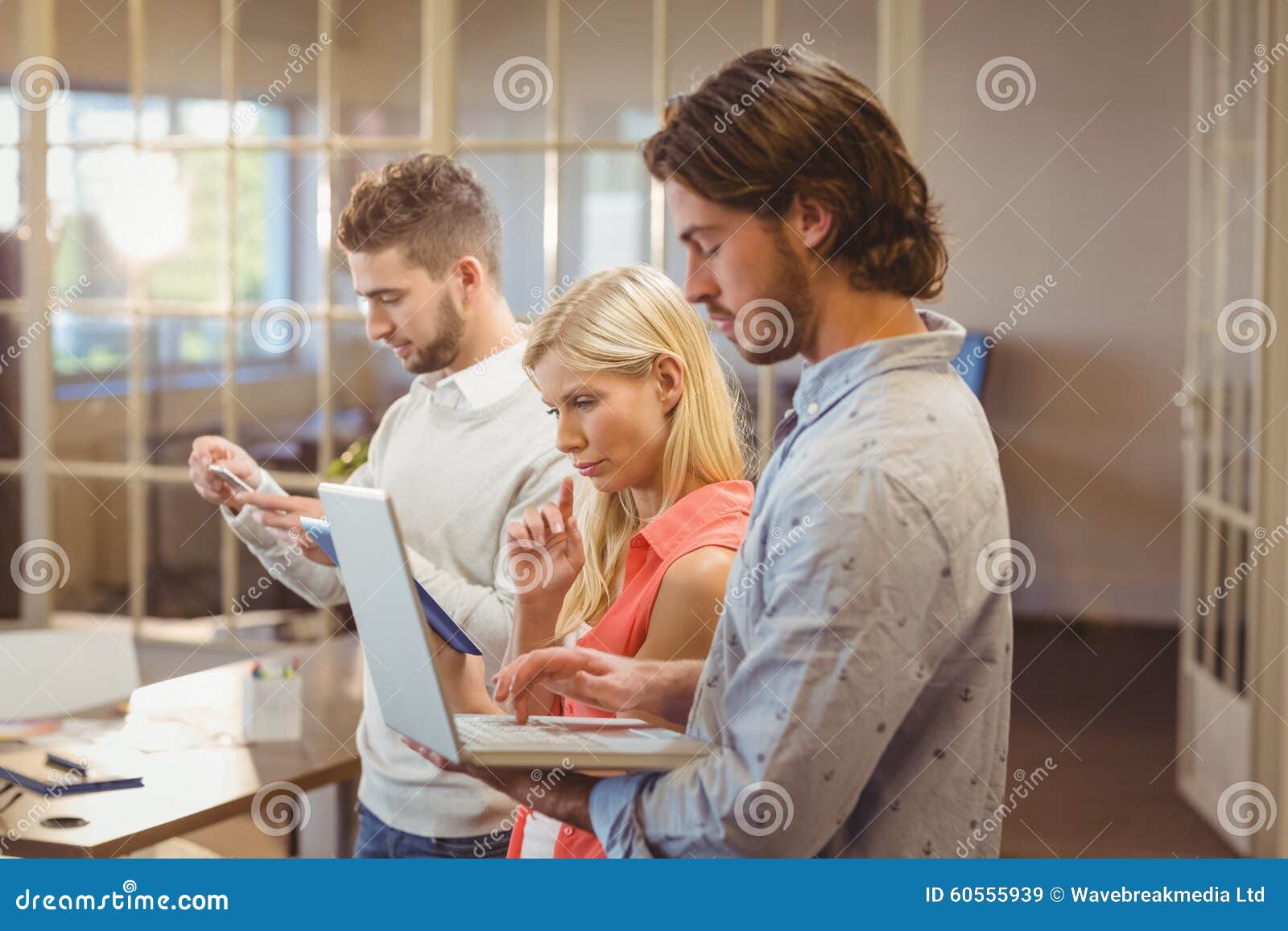 Serious Business People Working in Office Stock Image - Image of career ...