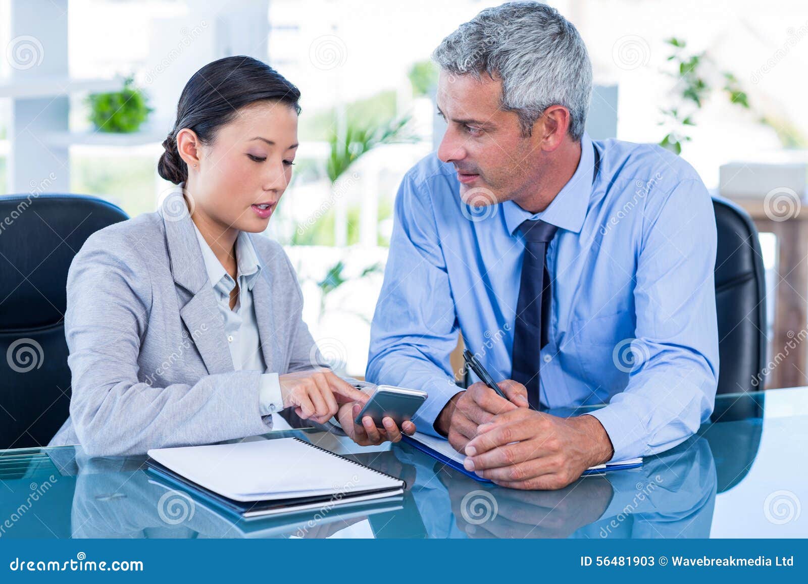 Serious Business People Working Together Stock Image - Image of ...