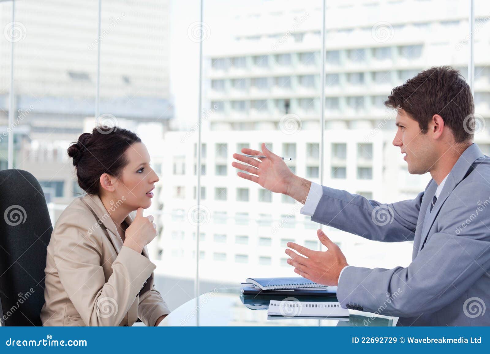 Serious Business Team Negotiating Stock Image - Image of interview ...