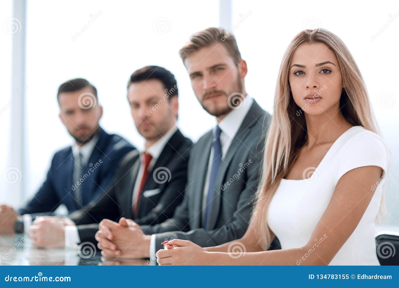Serious Business Team at a Workshop Stock Image - Image of employee ...