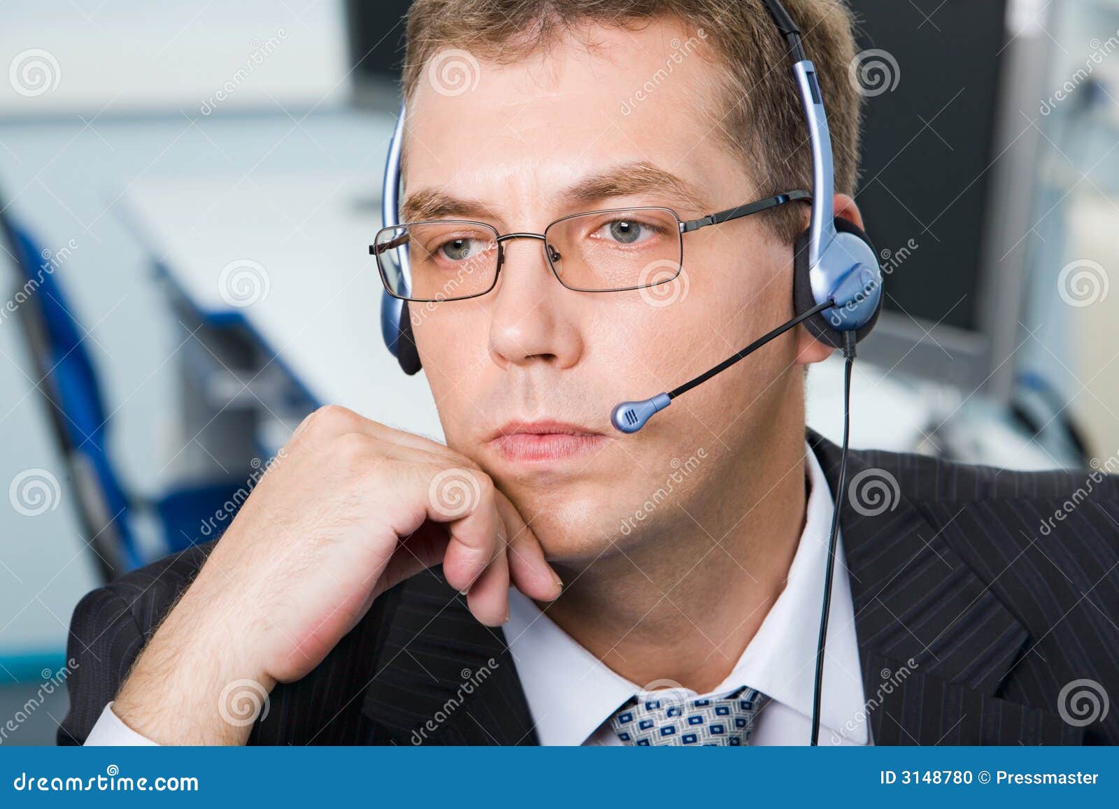 Serious businessman stock photo. Image of foreground, helpful - 3148780