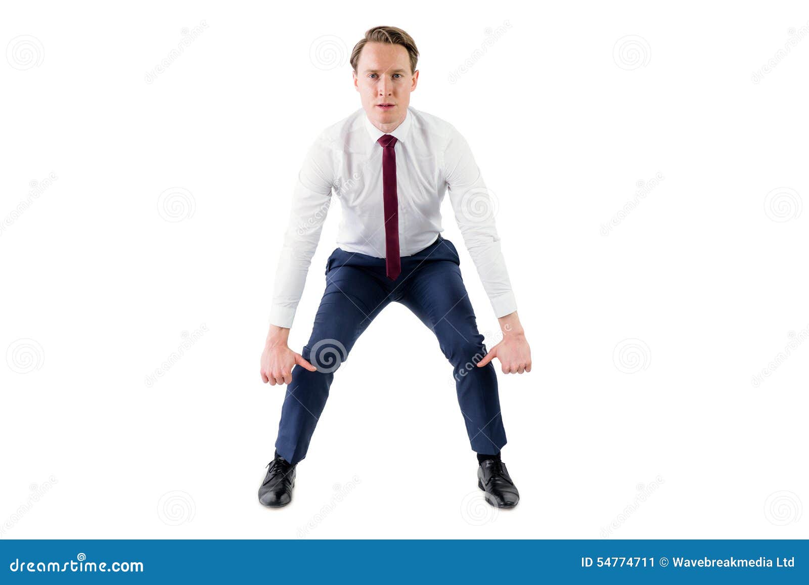 A Serious Businessman Lifting Something Stock Image - Image of ...