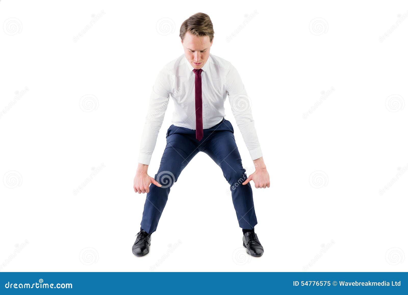 A Serious Businessman Lifting Something Stock Image - Image of effort ...