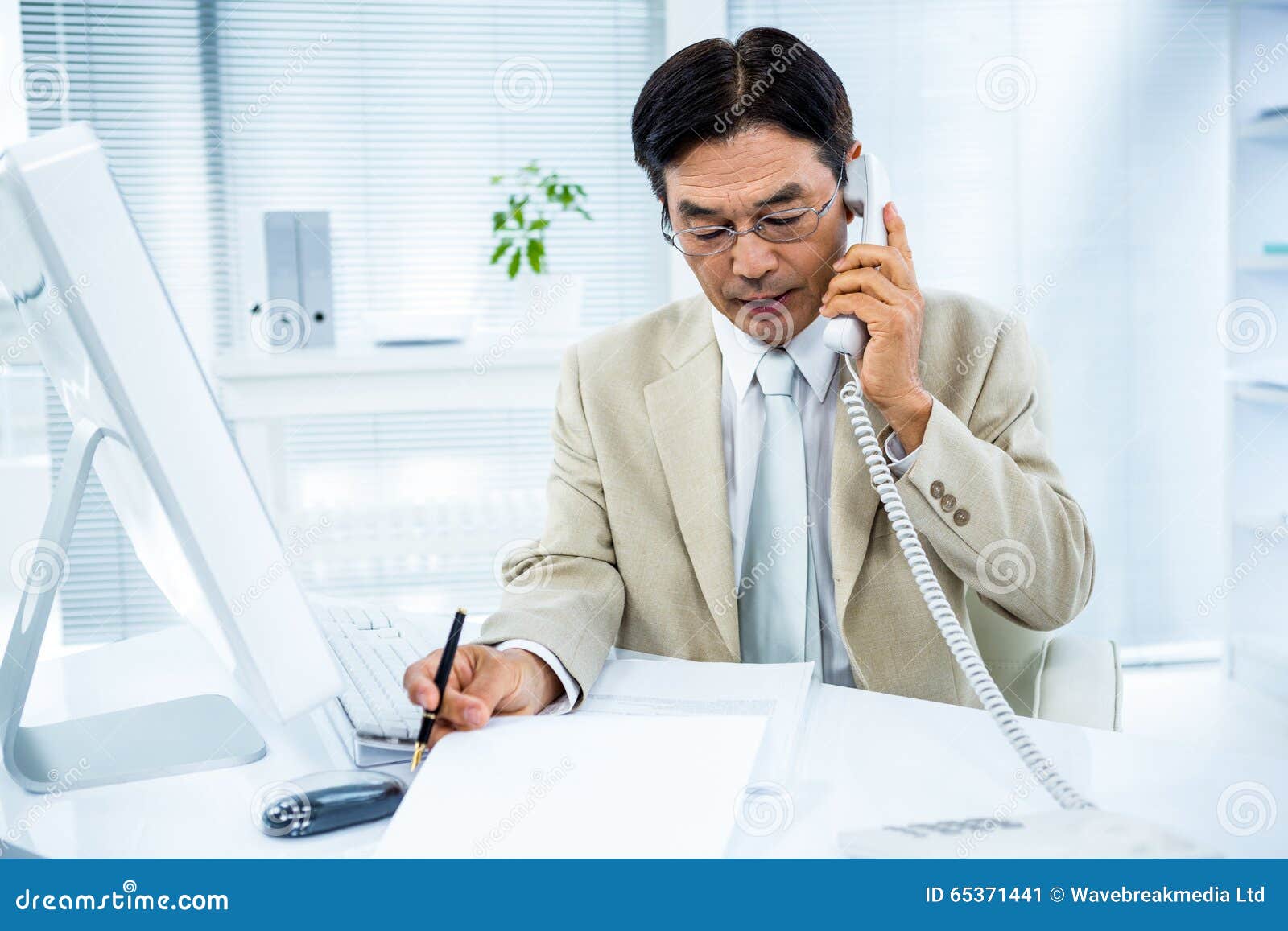 Serious Businessman Talking on the Phone Stock Image - Image of ...