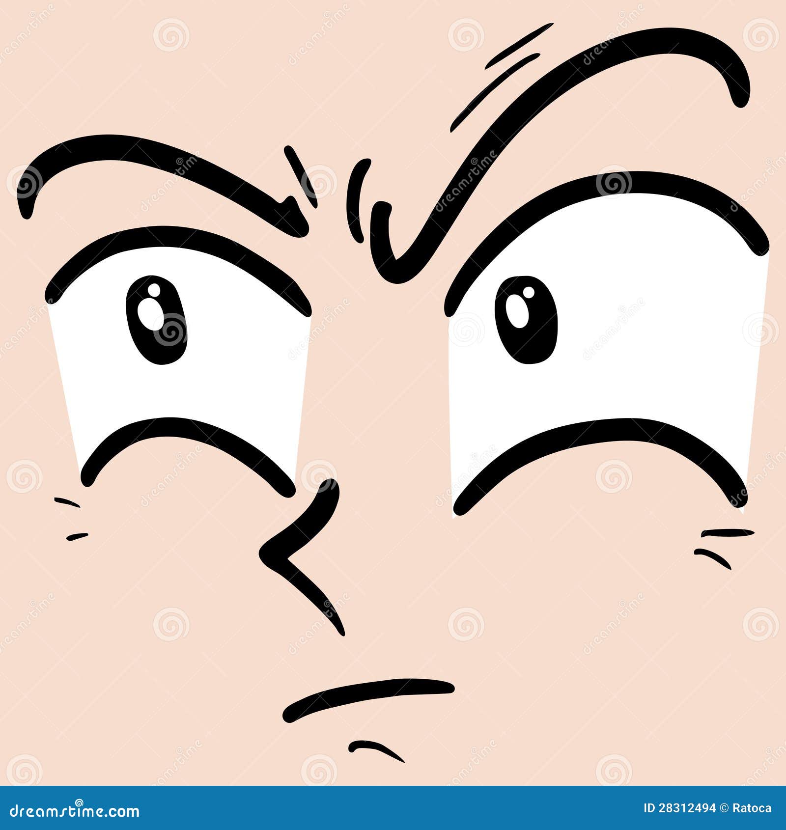 Serious cartoon stock vector. Illustration of original - 28312494