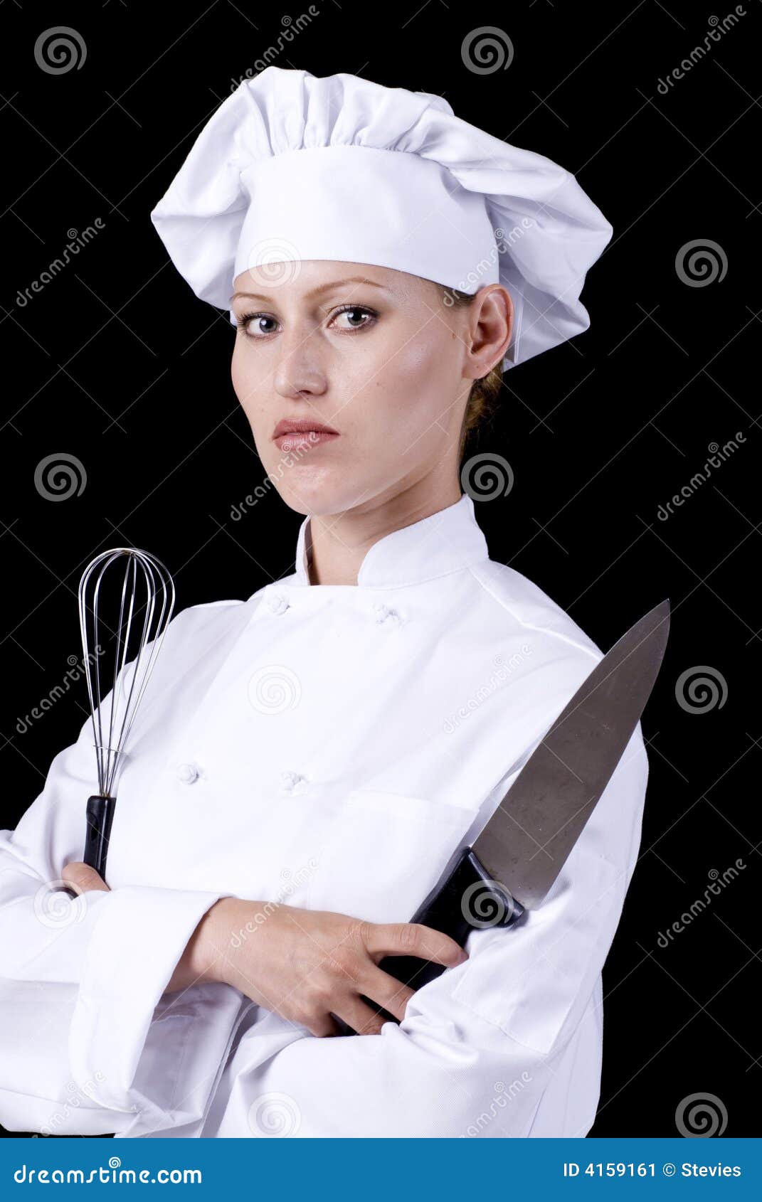 Serious Chef stock image. Image of prepared, coat, knife - 4159161