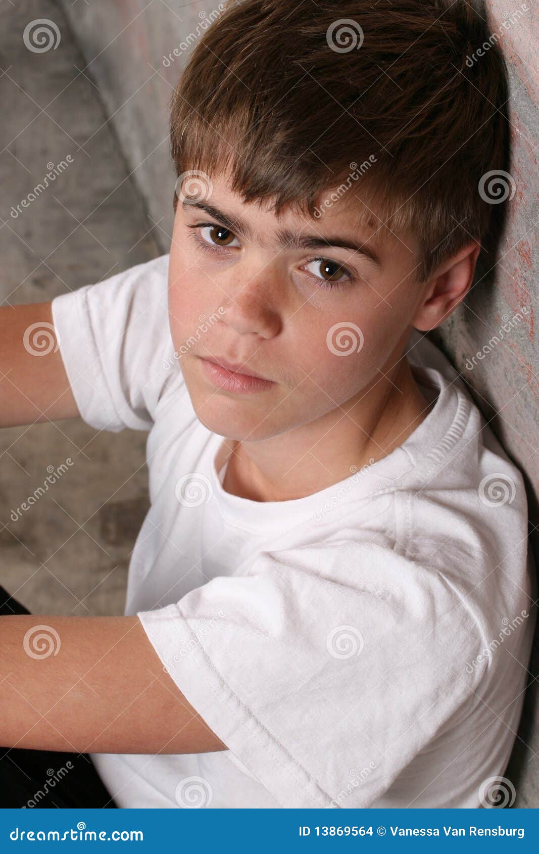 Serious Child stock photo. Image of young, wall, model - 13869564