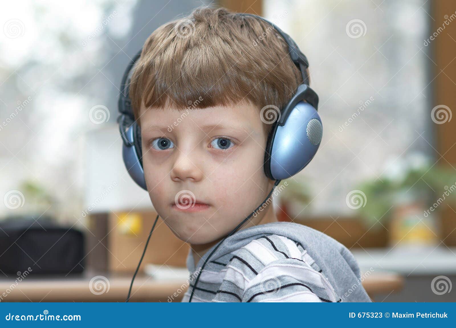Serious child stock image. Image of blue, play, pretty - 675323