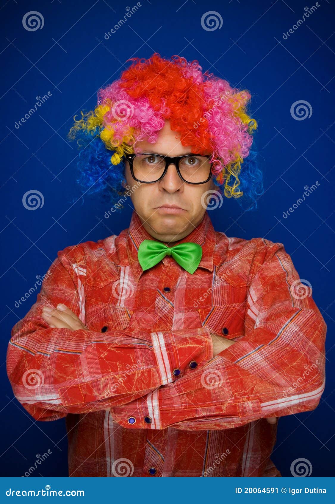 Serious clown stock image. Image of party, expression - 20064591
