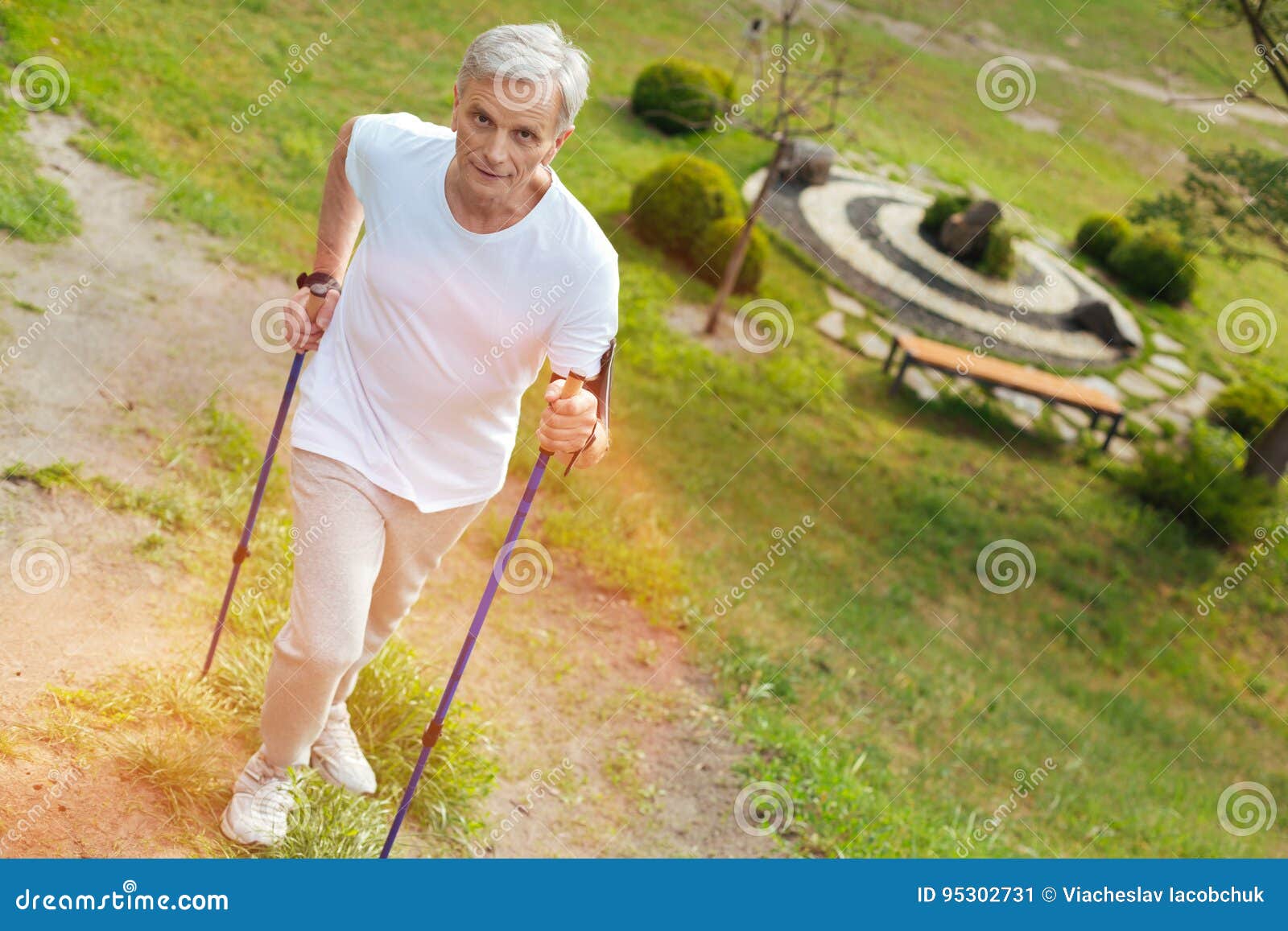 Serious Confident Man Doing Sport Activities Stock Image - Image of ...