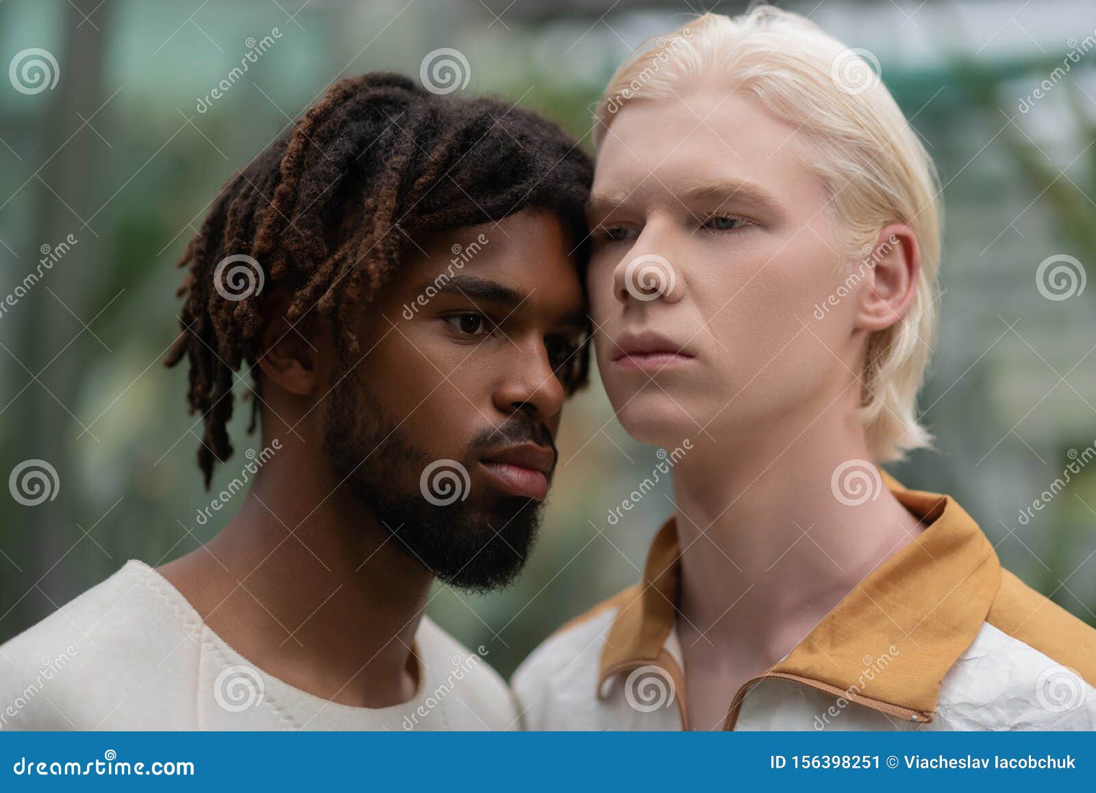 Men with Different Skin Color Feeling Serious and Confident Stock Image ...