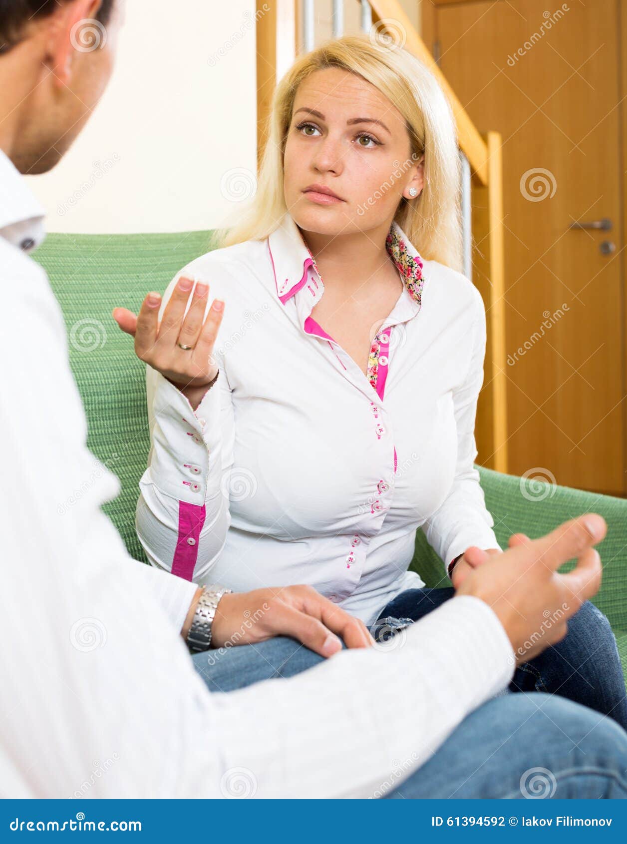 Serious conversation stock photo. Image of calm, mortgage - 61394592