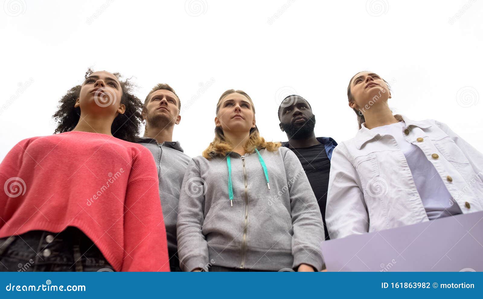 Serious Crowd of Activists Preparing for Protest, Fighting for Human ...