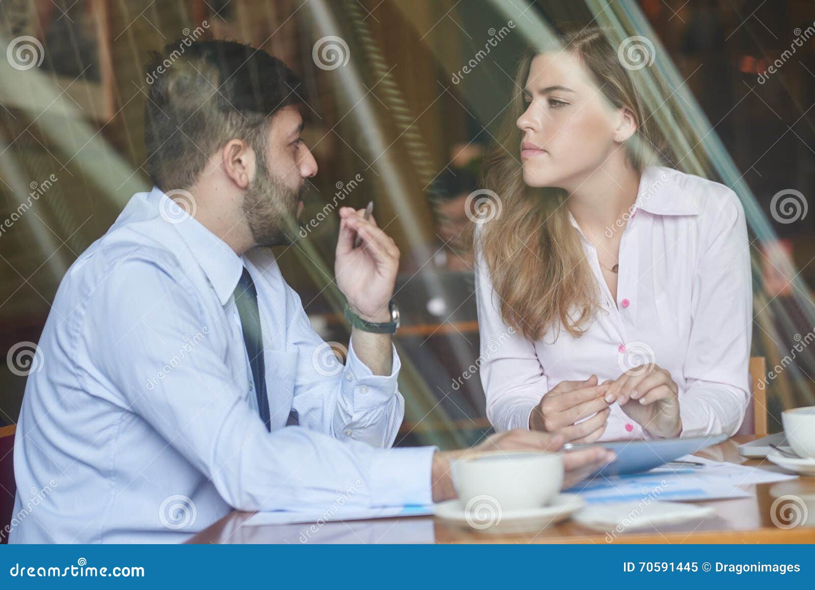 Serious discussion stock image. Image of working, colleague - 70591445