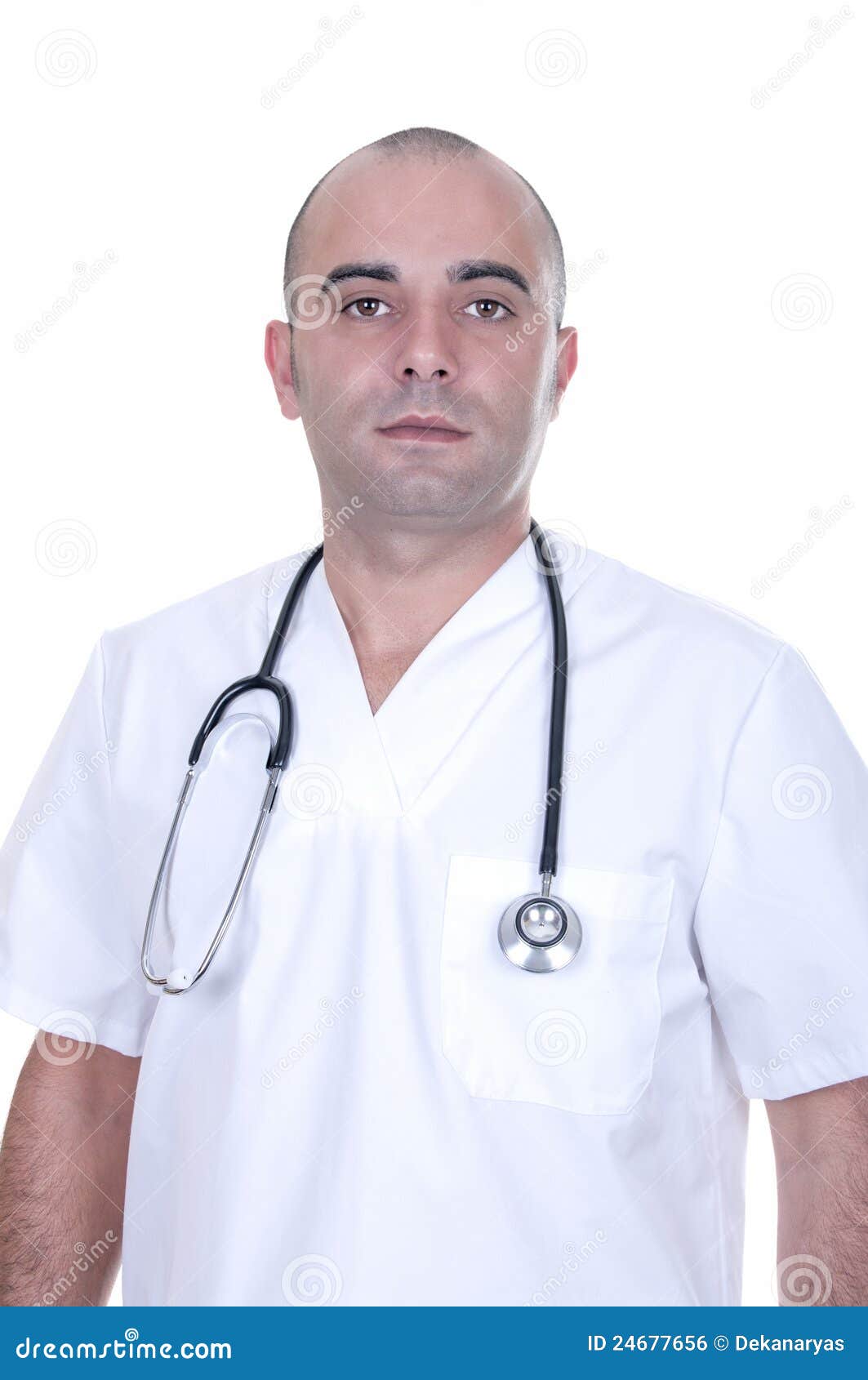 Serious doctor stock photo. Image of isolated, white - 24677656