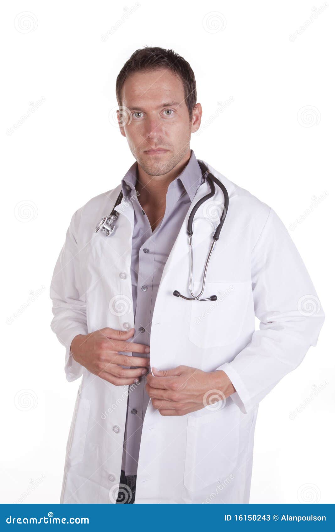 Serious doctor standing stock image. Image of lifestyle - 16150243